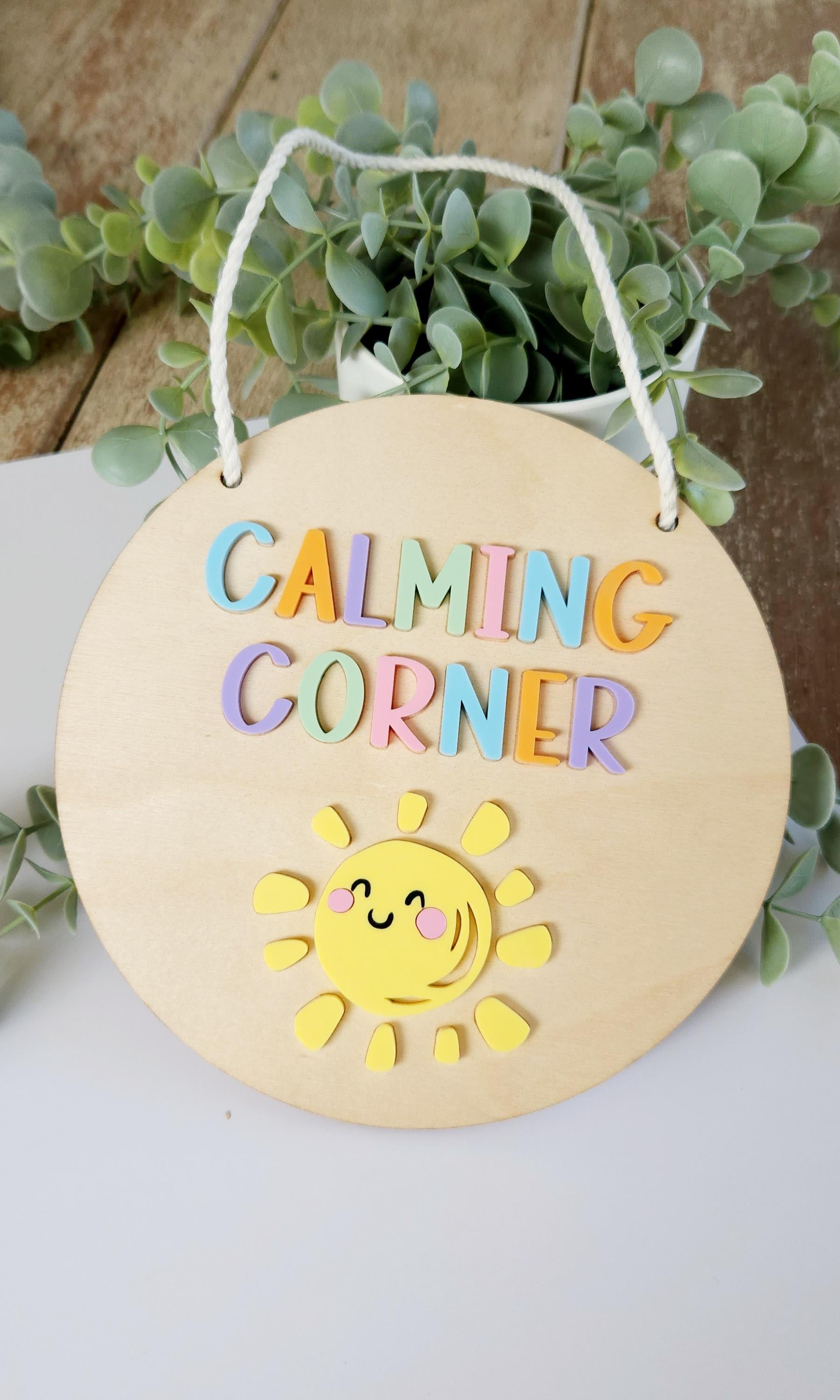 Calming Corner Sign – Shining Stars Studio